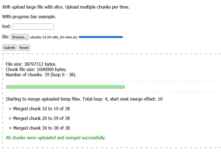 อัพโหลดไฟล์ขนาดใหญ่ด้วยการแบ่งไฟล์ - rundiz